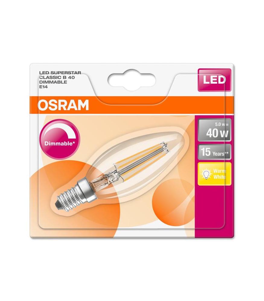 LED Classic B 40 5W 827 E14 Dimmable Candle Lamp
