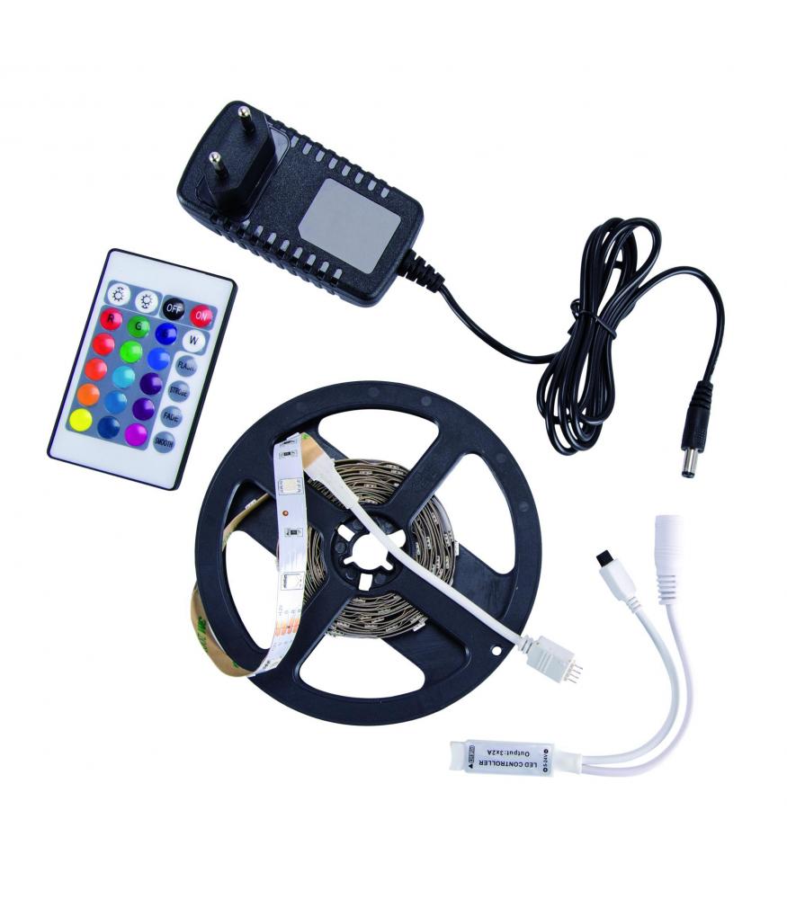 Led strip 21,6w late 90 rgb 3 meter, 220v mains and remote discover ...